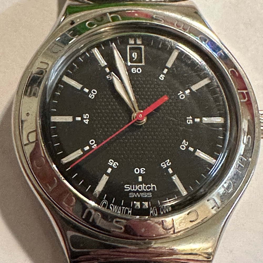 Swatch Irony Swiss Made Stainless Steel Watch With Bl… - Gem